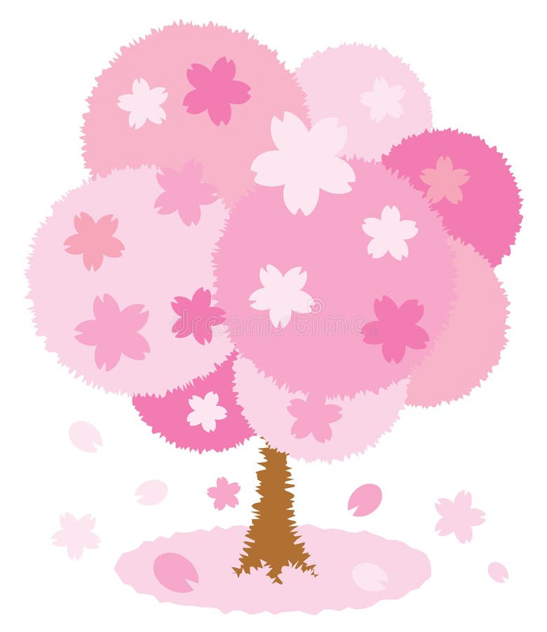 Icon Illustration of the Cherry Tree Stock Vector - Illustration of ...
