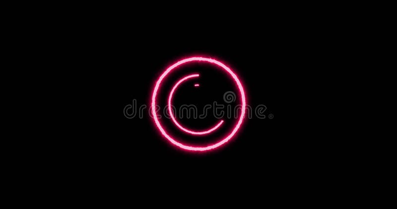 Illustration of Pink Colored Circle Glowing Against Black Background ...