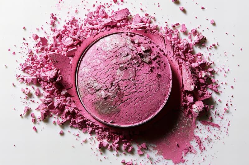 Illustration of Pink Colored, Powder Lipstick in the Shape of a Circle ...