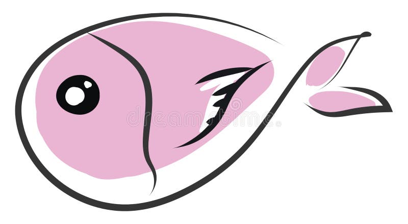 Pink Fish, Vector or Color Illustration Stock Vector - Illustration of ...