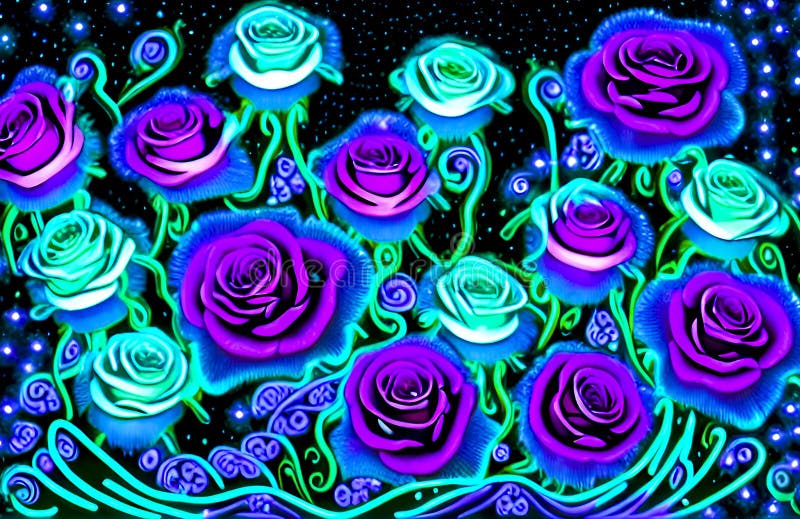 Neon Purple Roses Stock Illustrations – 389 Neon Purple Roses Stock ...