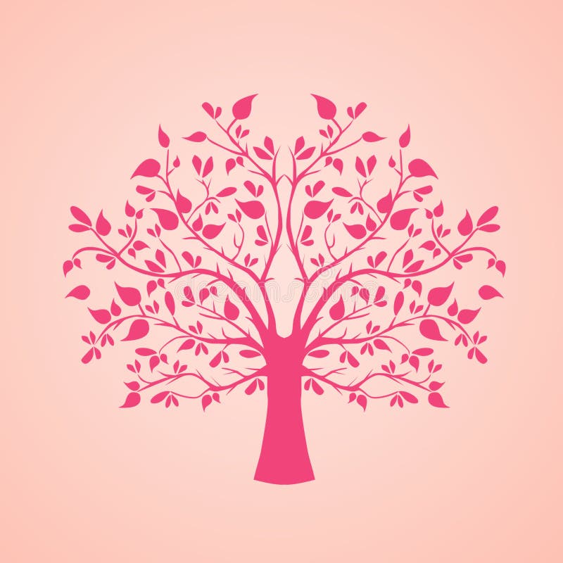 Illustration of Pink Tree of Life Stock Illustration - Illustration of ...
