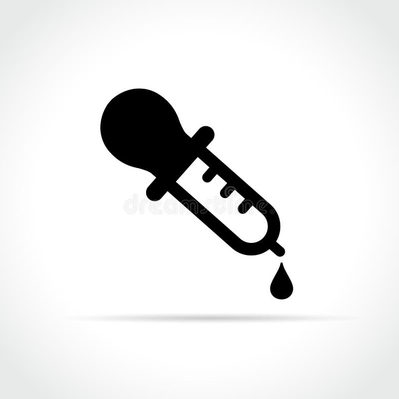 Pipette Icon on White Background Stock Vector - Illustration of ...