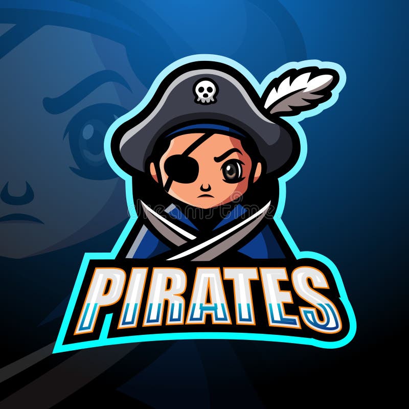 Pirate Boy Esport Mascot Logo Design Stock Vector - Illustration of ...