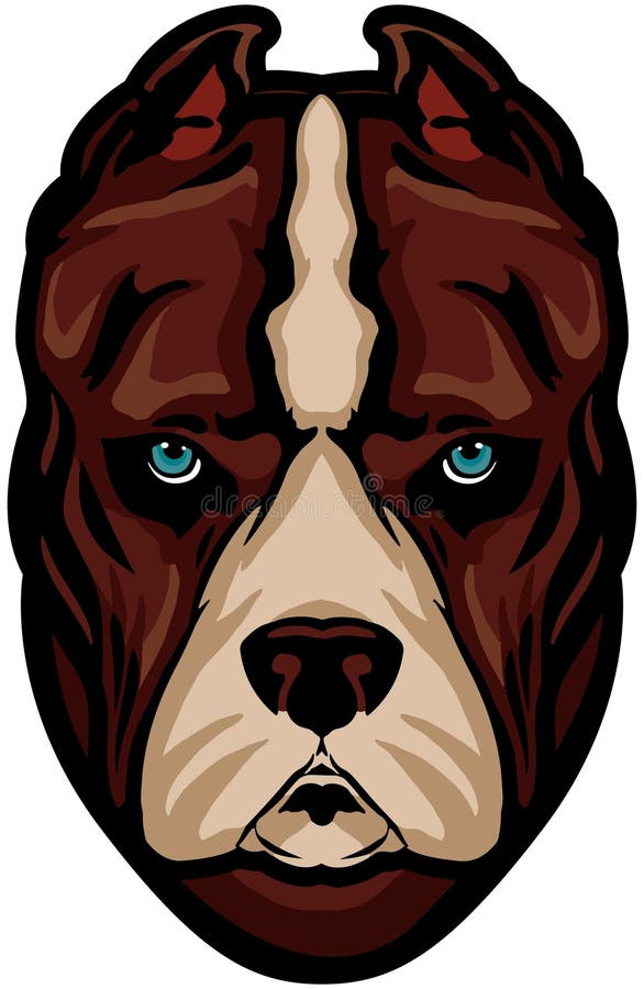 Pitbull Face Illustration. Wild. Face. Vector Stock Vector ...