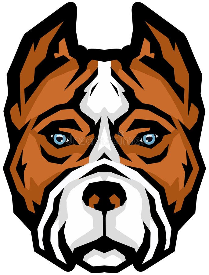 Pitbull Face Illustration. Wild. Face. Vector Stock Vector ...