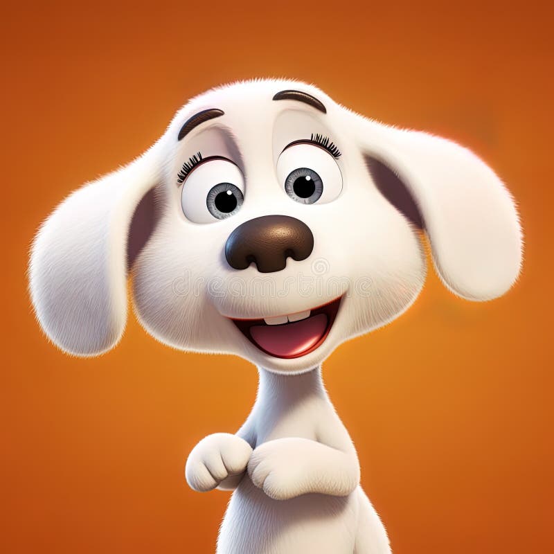 Illustration Pixar of a Dog Exploring. Stock Illustration ...