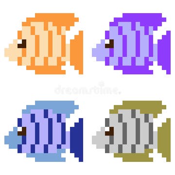 Pixel Art Icon Fish Stock Illustrations – 1,081 Pixel Art Icon Fish ...