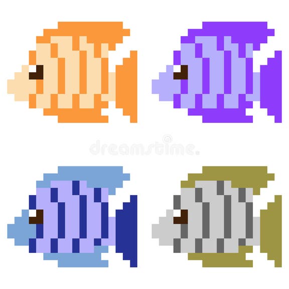 Pixel Art Icon Fish Stock Illustrations – 1,081 Pixel Art Icon Fish ...