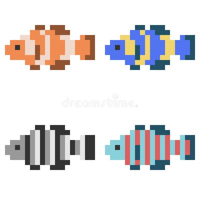 Pixel Art Icon Fish Stock Illustrations – 1,081 Pixel Art Icon Fish ...