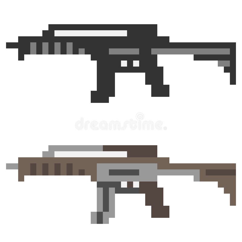 Illustration Pixel Art Icon Gun Stock Illustrations – 107 Illustration ...