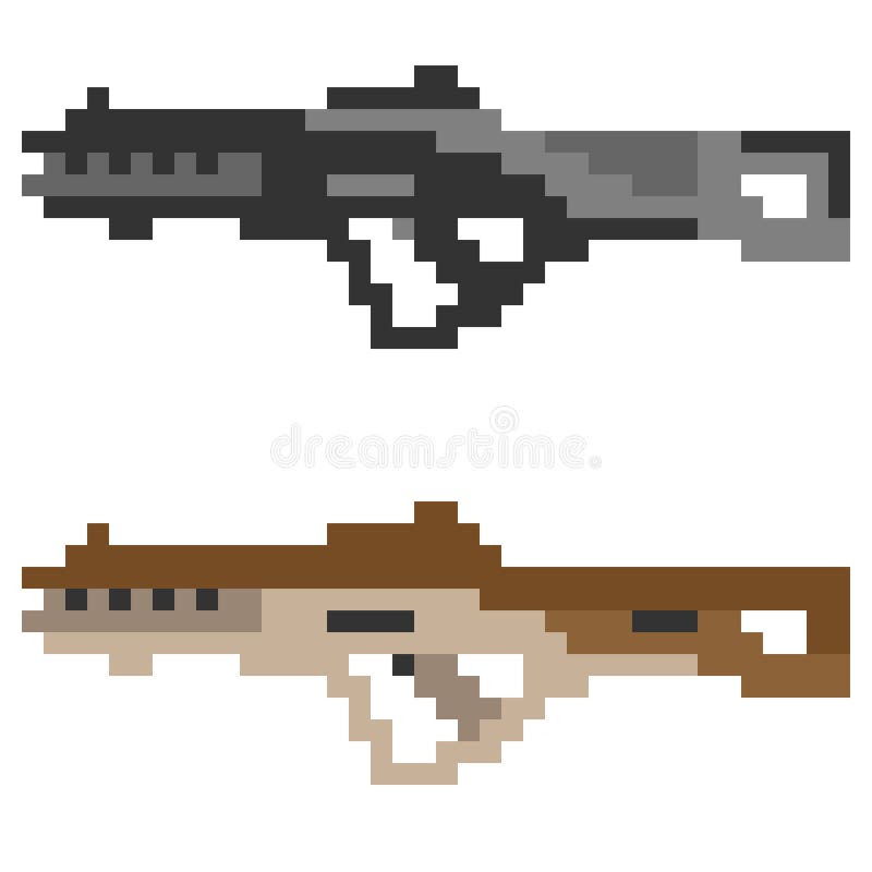 Minecraft Pixel Art Guns