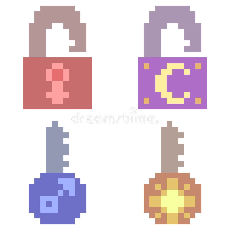 Illustration Pixel Art Icon Key Stock Illustrations – 430 Illustration ...