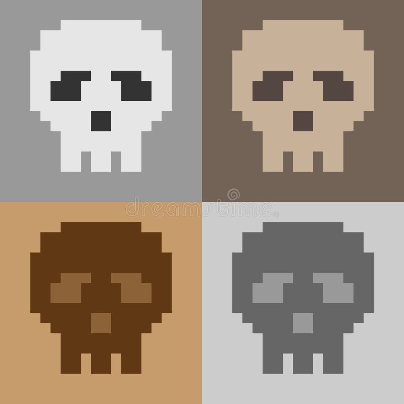 Illustration Pixel Art Icon Stock Vector - Illustration of death ...