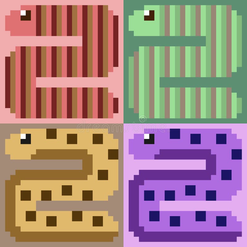 Illustration Pixel Art Worm Stock Vector - Illustration of isolated ...