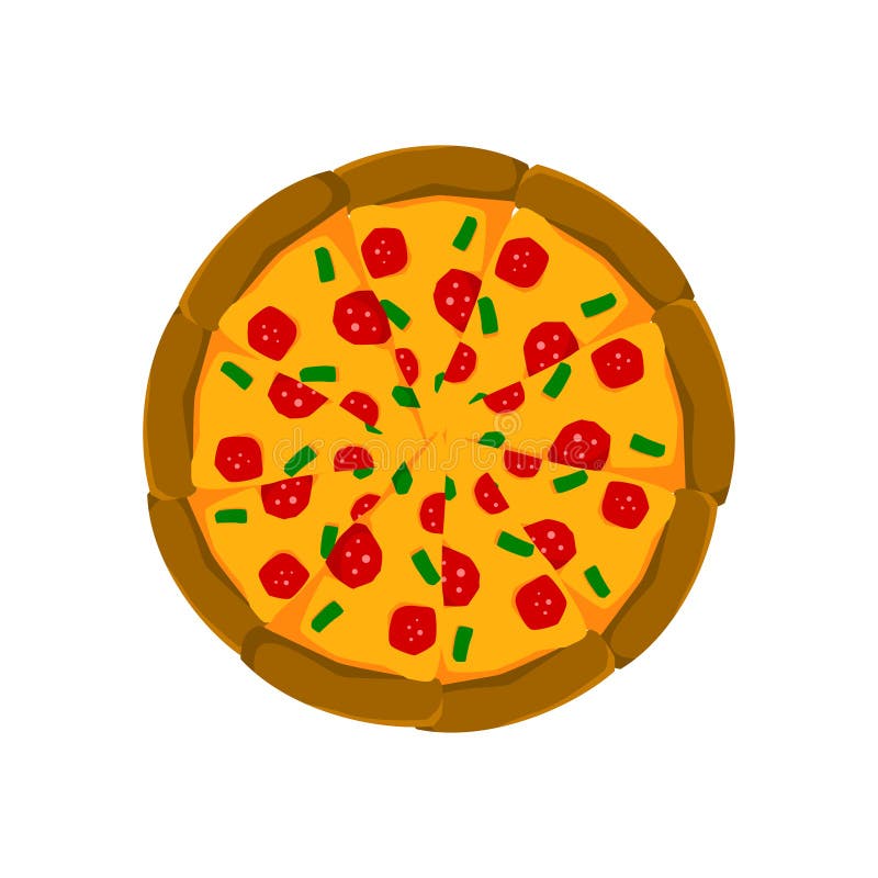 Illustration of a Pizza. Food Vector Graphic Asset Stock Vector ...