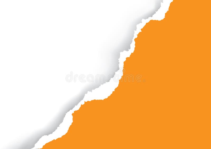 Orange Ripped Paper Background, Banner Template. Stock Vector ...