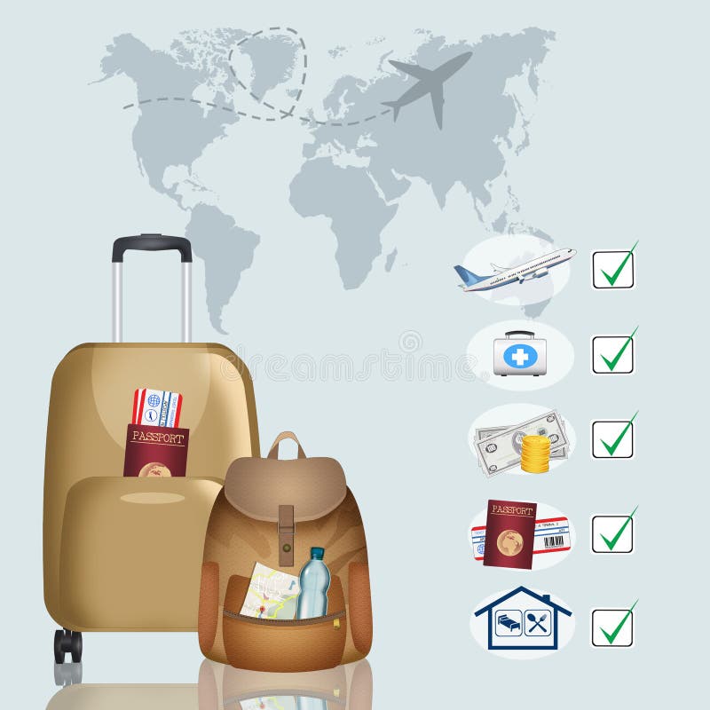 Organize a trip stock vector. Illustration of discovery - 14840153