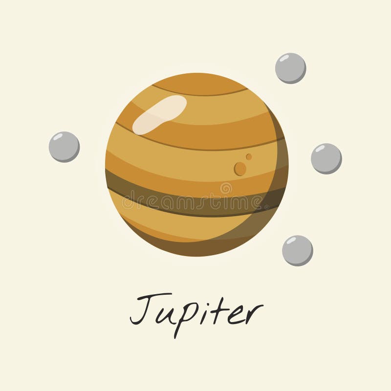 Illustration of a Planet Jupiter Stock Illustration - Illustration of ...