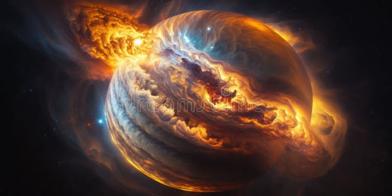 Jupiter Planet, a Failed Star Stock Illustration - Illustration of ...
