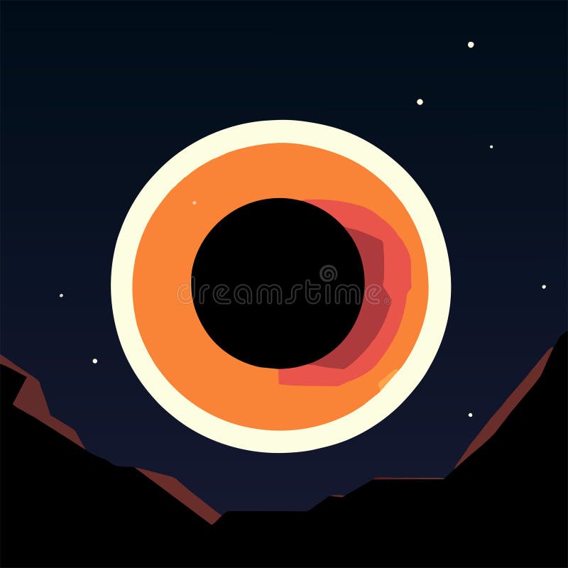 Illustration of the Planet Mars in a Flat Style. Vector Illustration ...