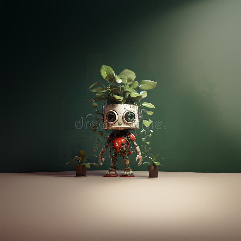 Illustration of Plantman Cartoon Stock Illustration - Illustration of ...