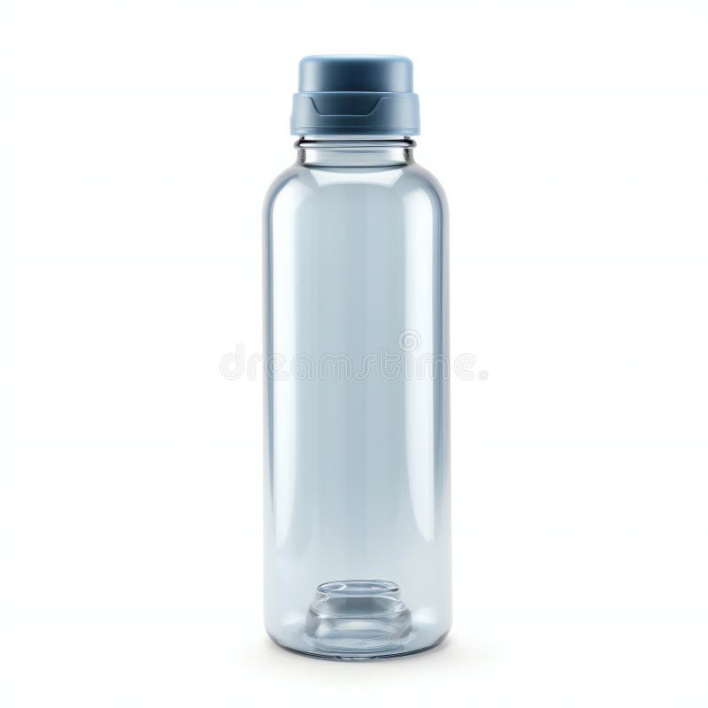 Empty Plastic Bottle Isolated on White Background Stock Illustration ...