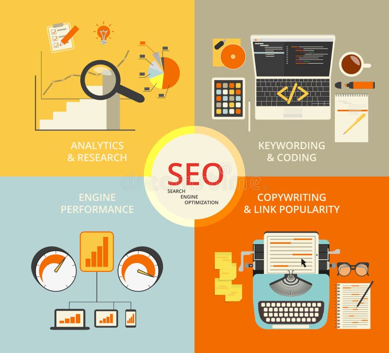 Illustration Plate De Concept D'Infographic De SEO Illustration de ...