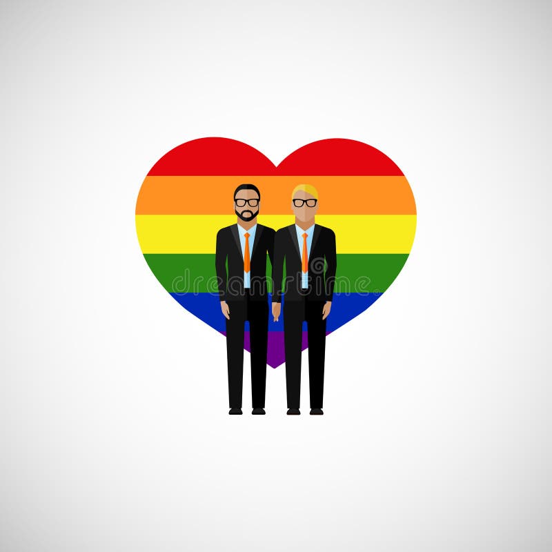 Illustration Plate De Vecteur De Mariage Homosexuel Illustration De