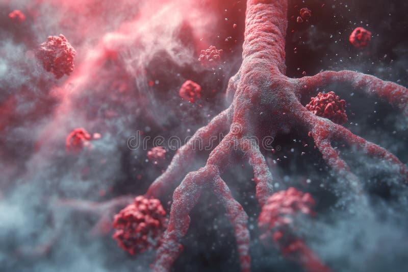 Illustration of PM2.5 Particles Entering the Human Respiratory System ...