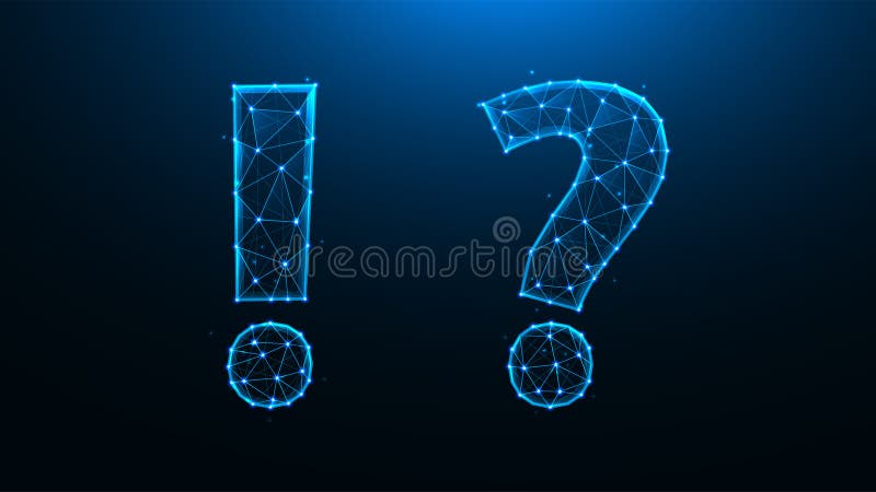 Illustration Polygonale Du Point D'interrogation Et Du Point D ...