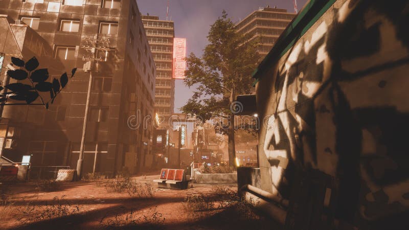 Illustration of a Poor Neighborhood in an Alternative Future Where ...