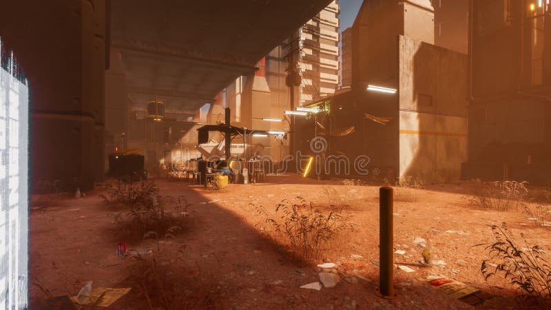 Illustration of a Poor Neighborhood in an Alternative Future Where ...