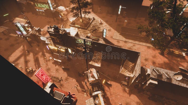 Illustration of a Poor Neighborhood in an Alternative Future Where ...