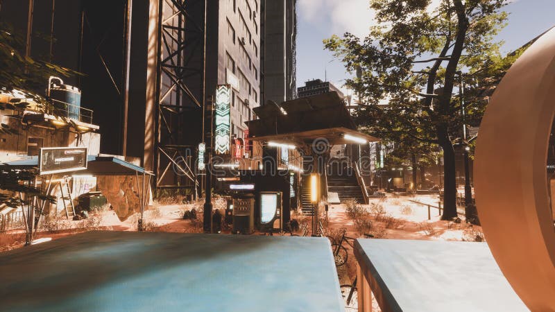 Illustration of a Poor Neighborhood in an Alternative Future Where ...