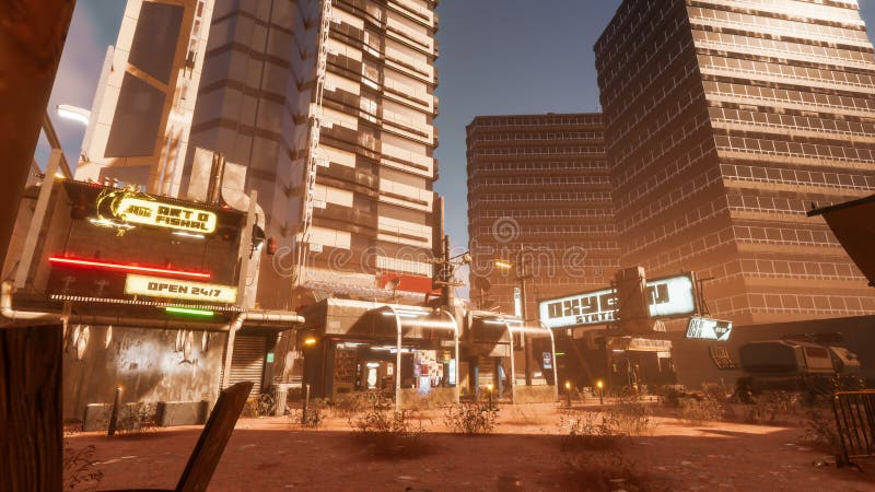 Illustration of a Poor Neighborhood in an Alternative Future Where ...