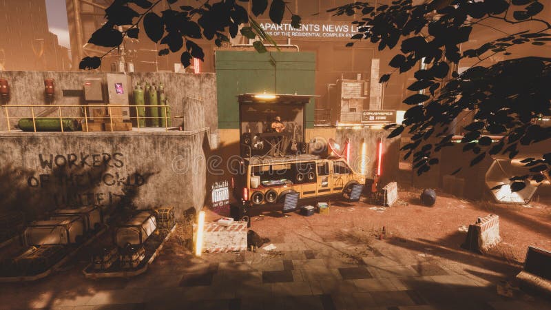 Illustration of a Poor Neighborhood in an Alternative Future Where ...