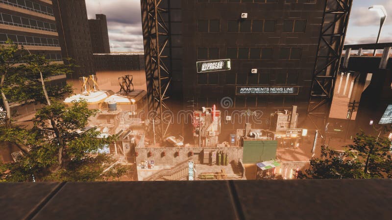 Illustration of a Poor Neighborhood in an Alternative Future Where ...