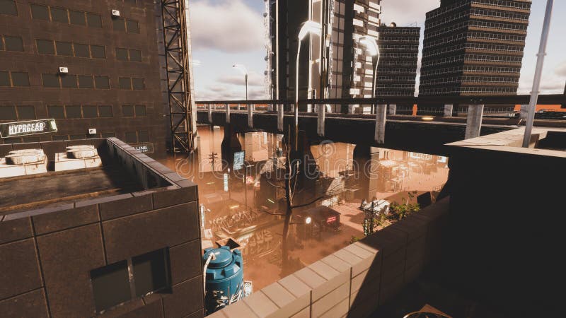 Illustration of a Poor Neighborhood in an Alternative Future Where ...