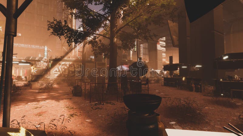 Illustration of a Poor Neighborhood in an Alternative Future Where ...