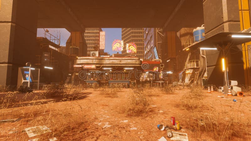 Illustration of a Poor Neighborhood in an Alternative Future Where ...