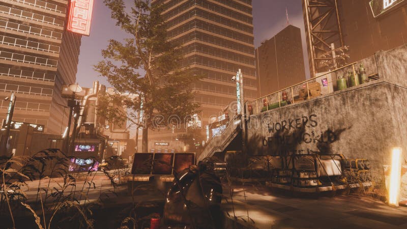 Illustration of a Poor Neighborhood in an Alternative Future Where ...