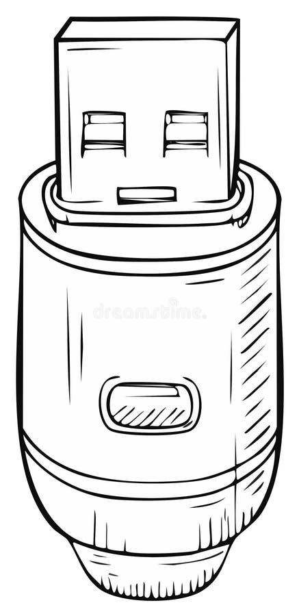 Illustration of a Portable USB Adaptor for Charging Electronic Devices ...