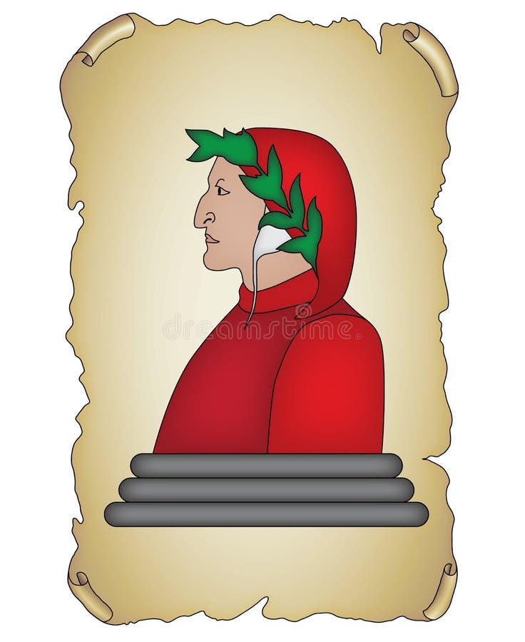 Illustration of the Portrait of Dante Alighieri Stock Illustration ...