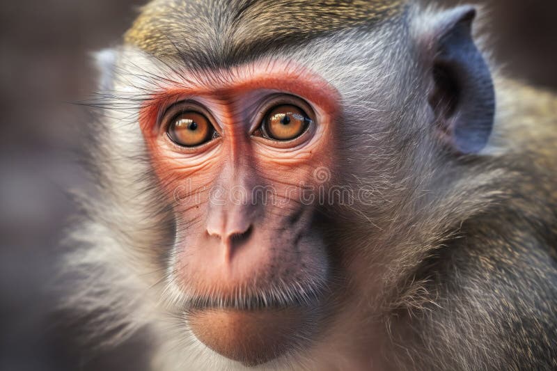 Portrait of a Monkey with an Orange Eyes Looking at the Camera Stock ...
