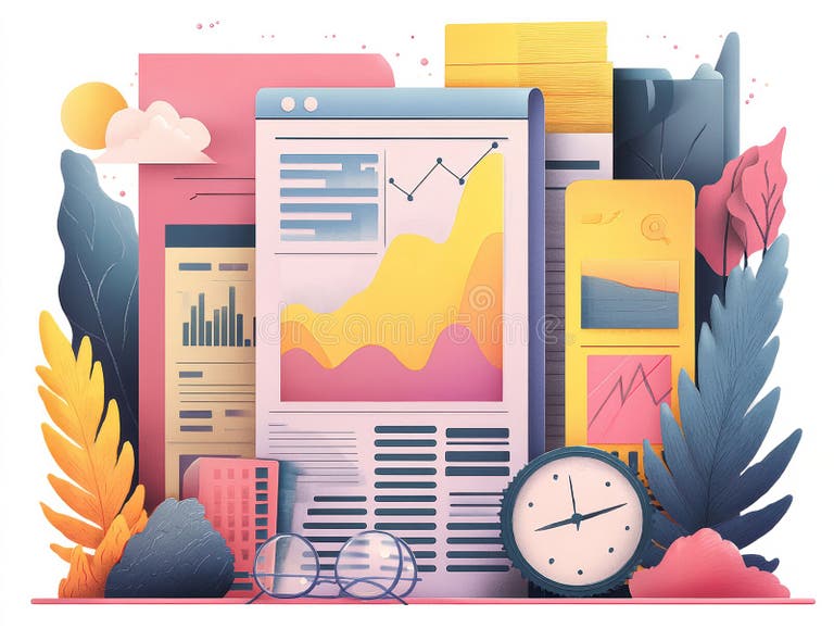 An Illustration Portraying Productivity, Organization, and Growth ...