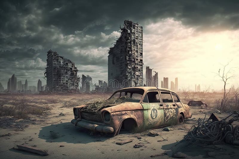 Illustration of Post Apocalypse Stock Illustration - Illustration of ...