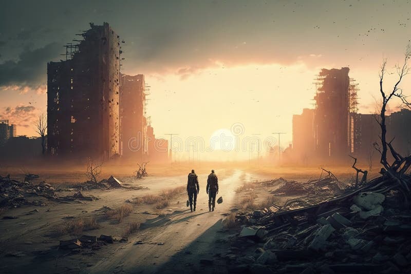 Illustration of Post Apocalypse Stock Illustration - Illustration of ...