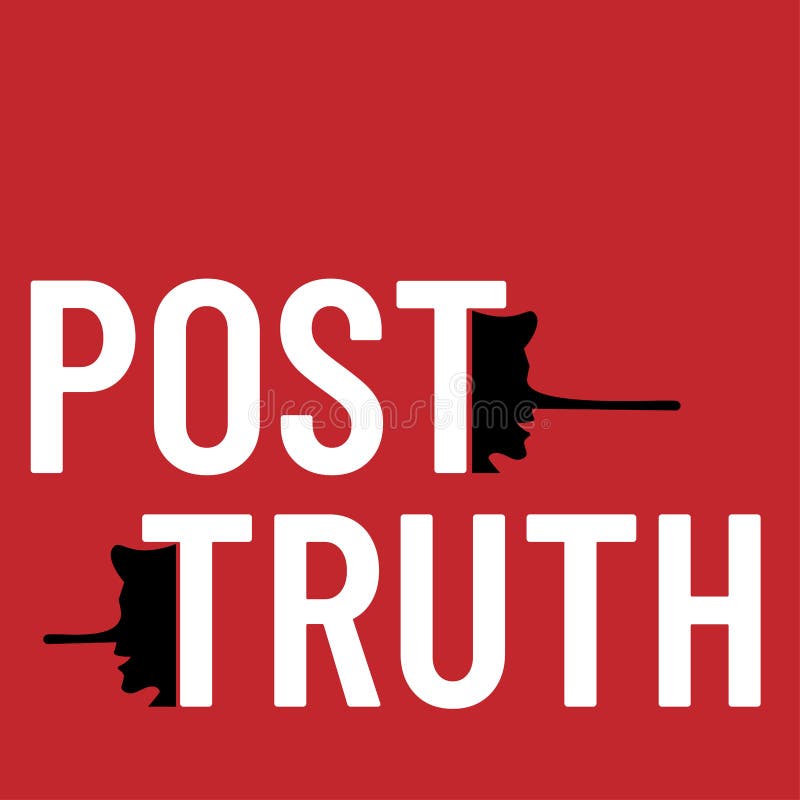 Illustration for Post Truth Concept. Fact and Fake Stock Vector ...