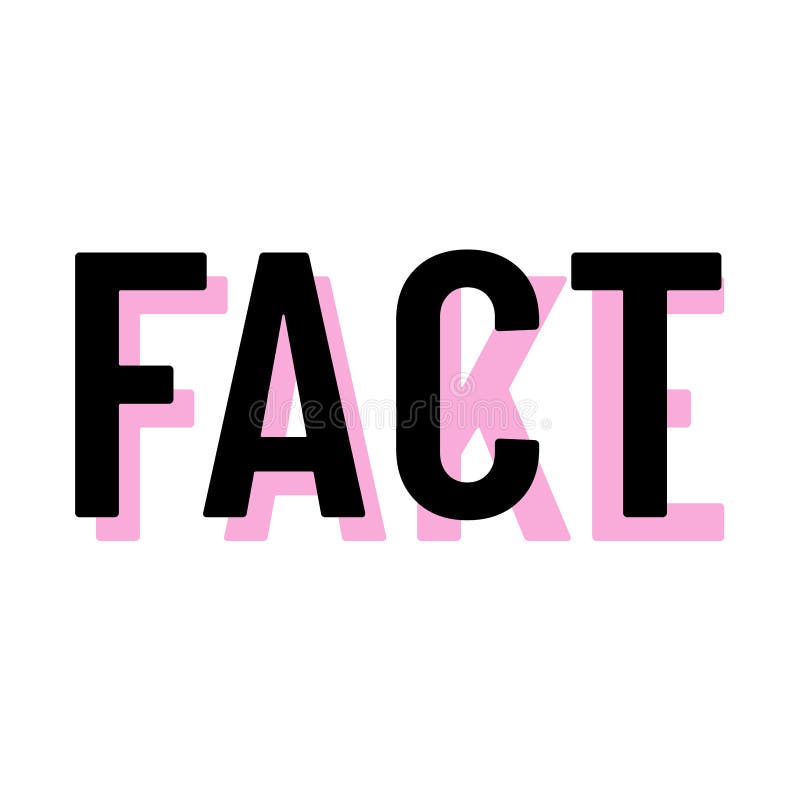 Illustration for Post Truth Concept. Fact and Fake Stock Vector ...